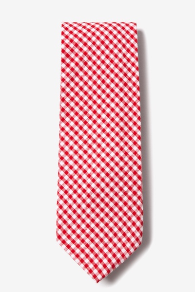 Red Seersucker Seersucker Check Tie | Ties.com