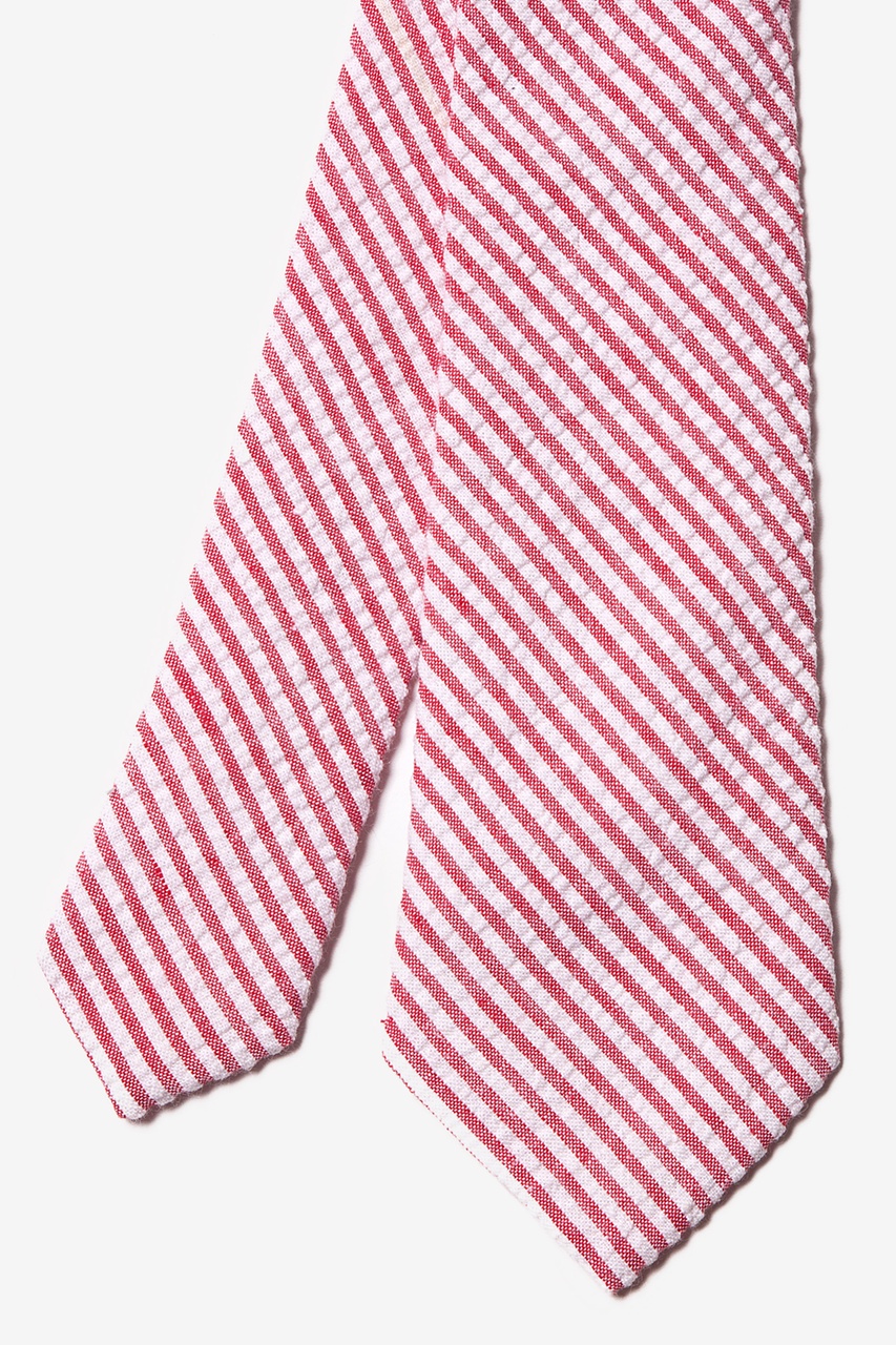 Red Seersucker Seersucker Stripe Skinny Tie | Ties.com
