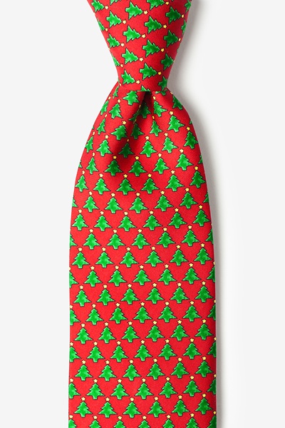 Christmas Forest Red Silk Tie | Holiday Neckties | Ties.com