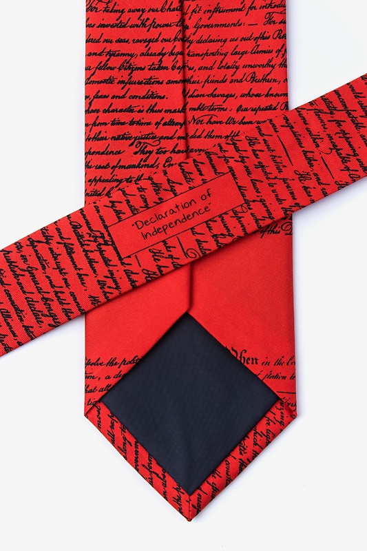 Red Silk Declaration of Independence Tie | Ties.com