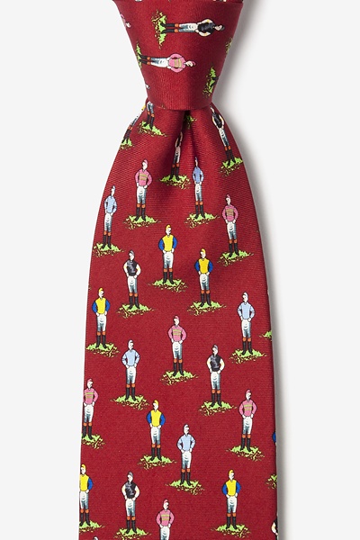 Red Silk Jockeys Tie | Ties.com