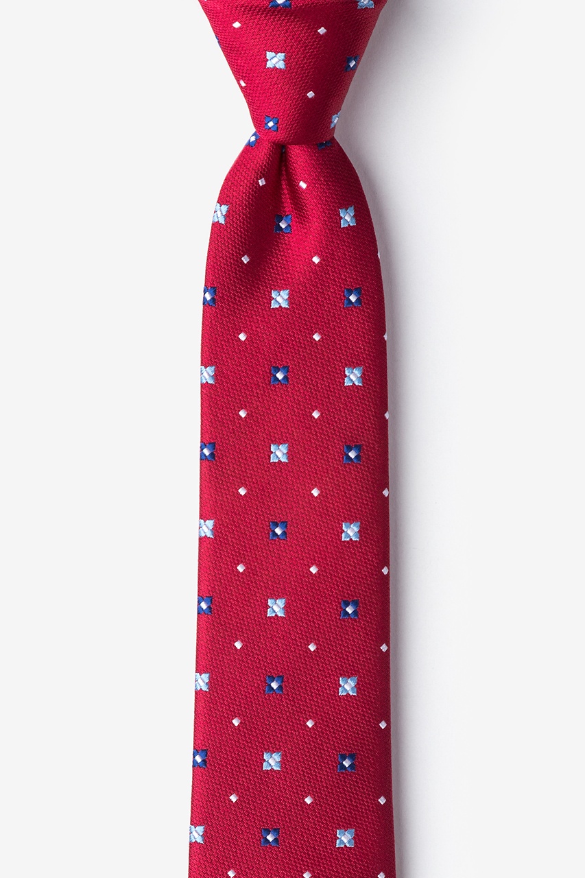 Red Silk Mykonos Skinny Tie | Ties.com