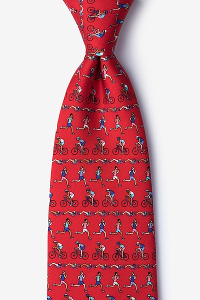 Red Silk Tri, Tri Again Tie | Ties.com