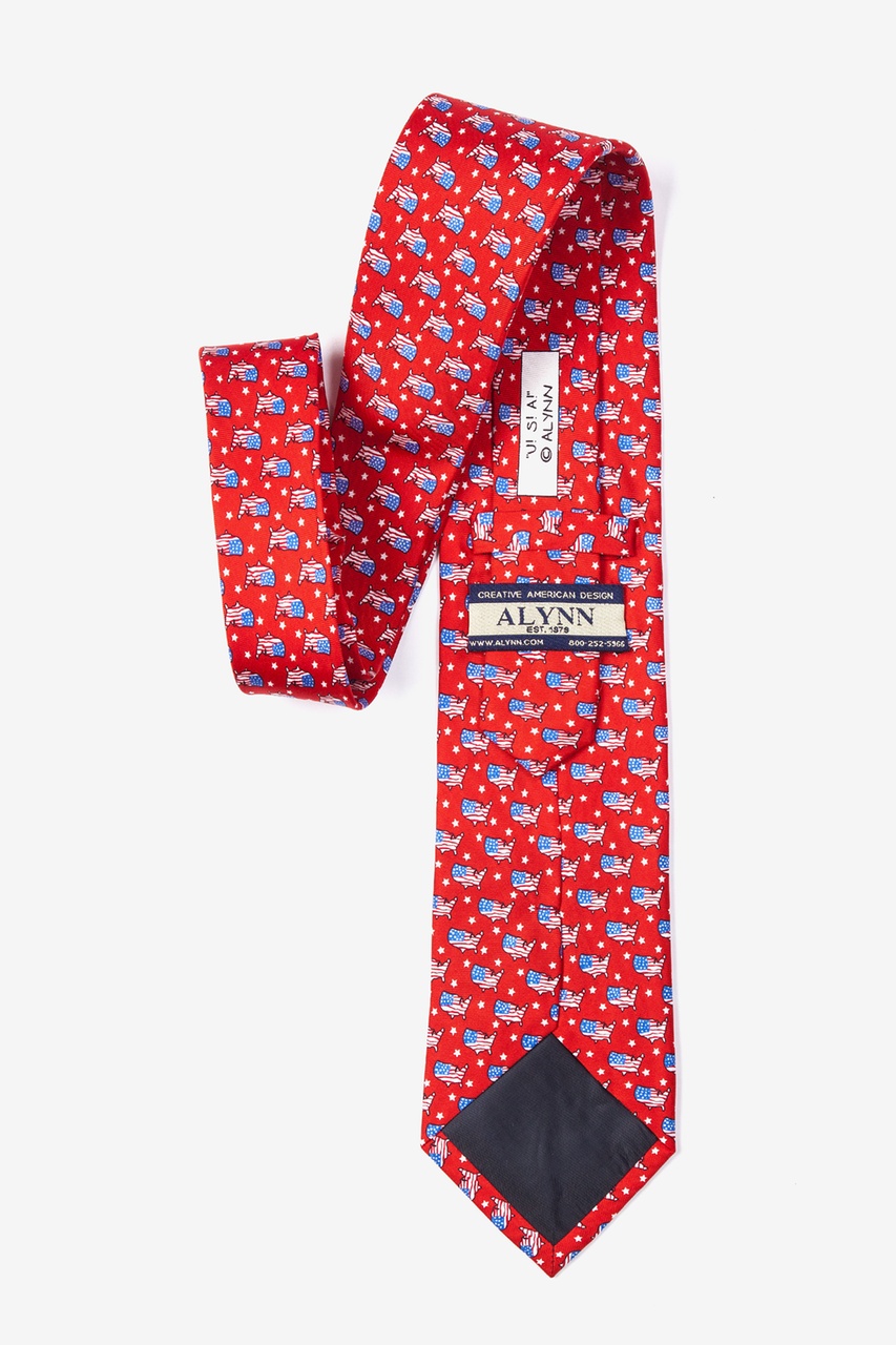 United States Red Silk Tie | Holiday Neckties | Alynn