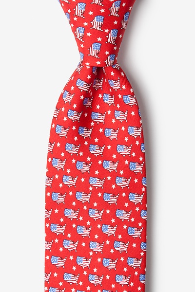 United States Red Silk Tie | Holiday Neckties | Ties.com