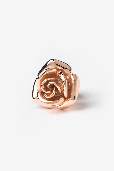 Rose Gold Metal Rose Lapel Pin | Ties.com