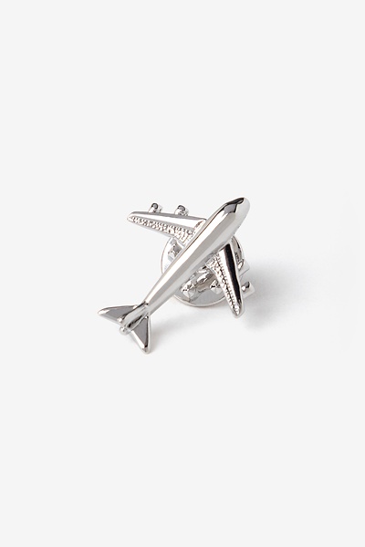 Silver Metal Airplane Aviation Pilot Lapel Pin | Ties.com