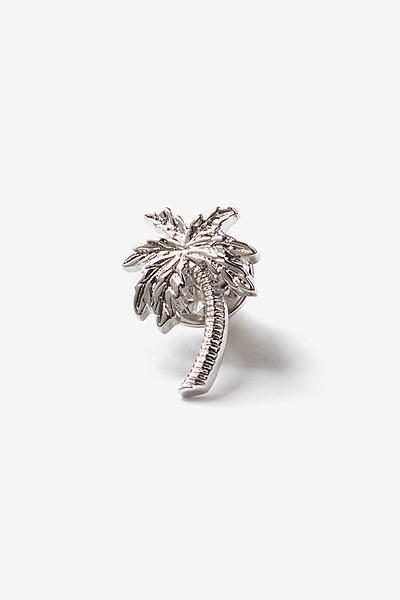 Silver Metal Palm Tree Lapel Pin | Ties.com
