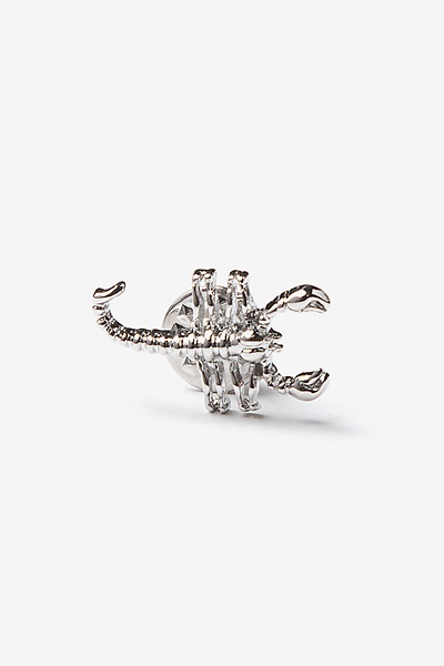 Silver Metal Scorpion Lapel Pin | Ties.com