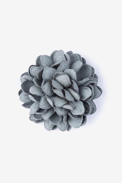 Slate Felt Chrysanthemum Lapel Pin | Ties.com
