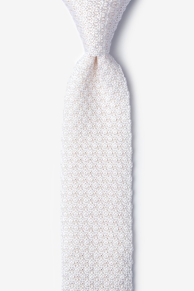 Snow Silk Textured Solid Knit Skinny Tie | Ties.com