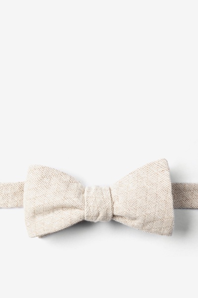 Tan Cotton Tangent Butterfly Self Tie Bow Tie | Ties.com