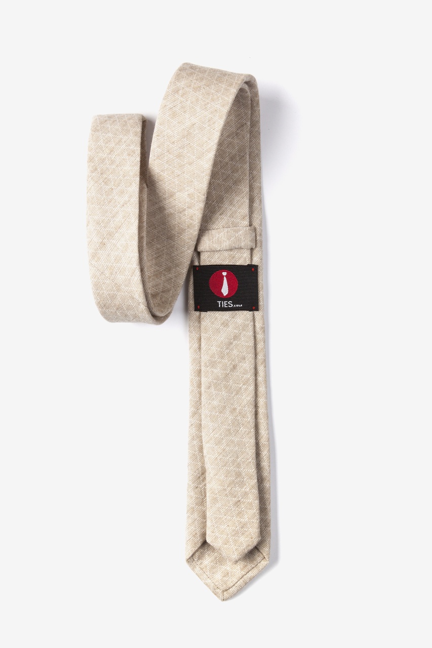 Tan Cotton Tangent Skinny Tie | Ties.com