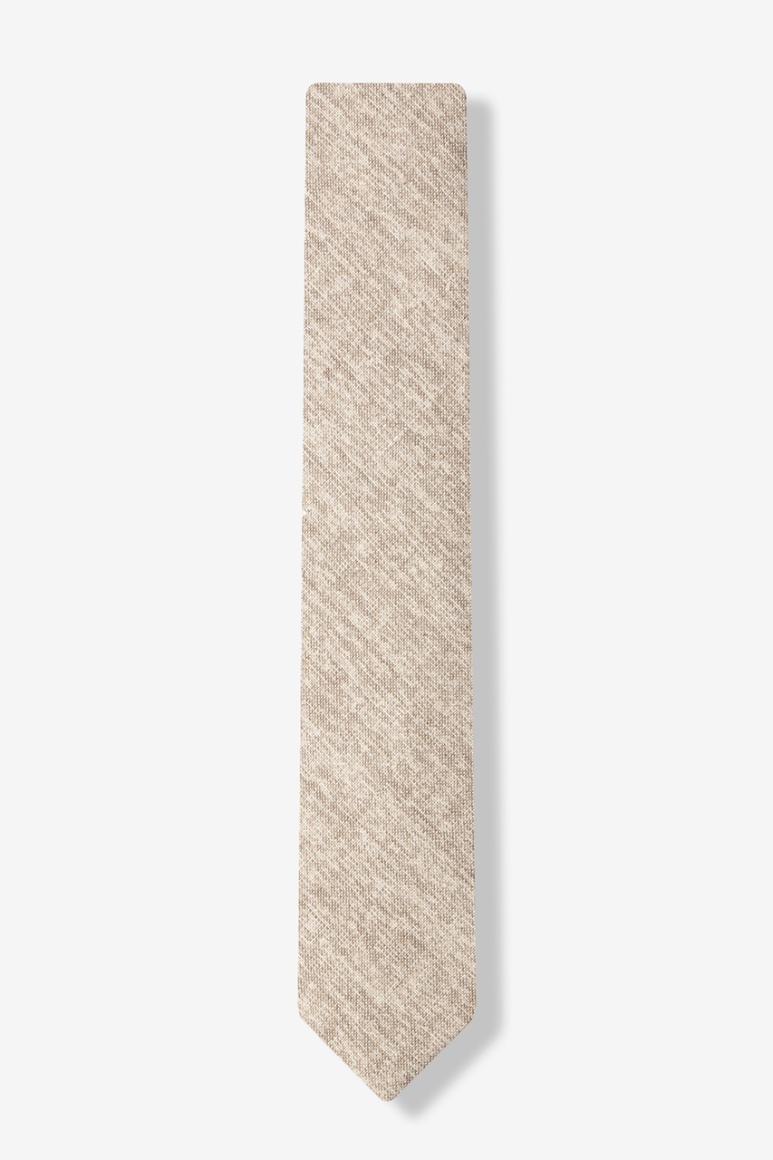 Tan Cotton Thompson Skinny Tie | Ties.com