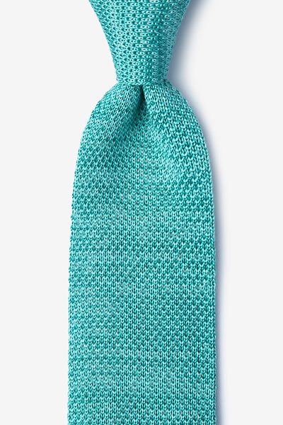 Teal Silk Classic Solid Knit Tie | Ties.com