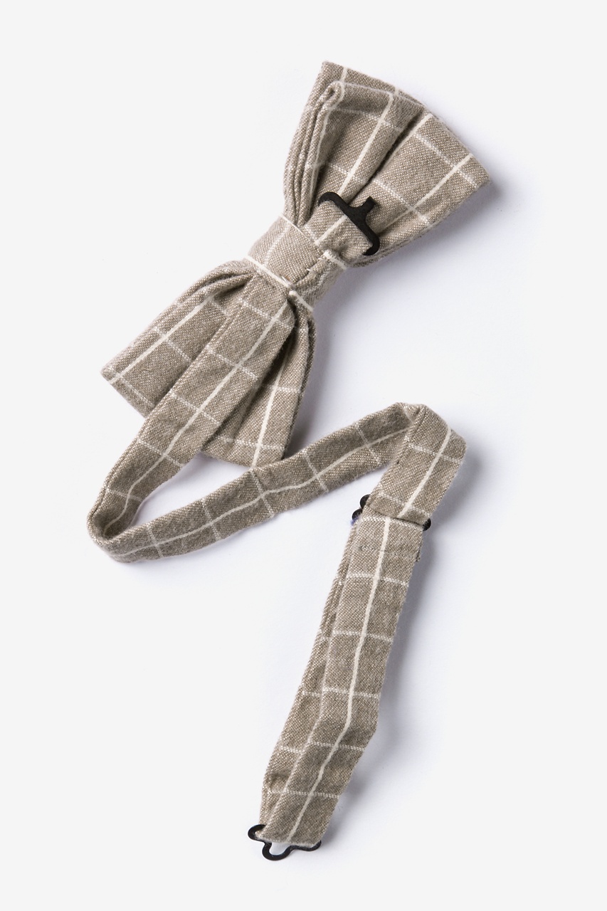 Twig Cotton Philip Check Pre-Tied Bow Tie | Ties.com