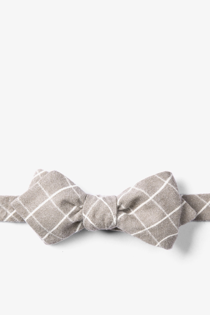 Twig Cotton Philip Check Diamond Tip Self Tie Bow Tie | Ties.com