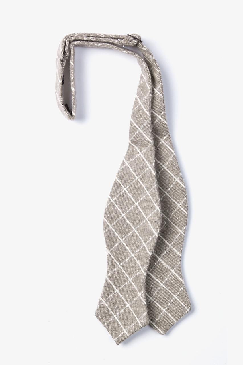 Twig Cotton Philip Check Diamond Tip Self Tie Bow Tie | Ties.com