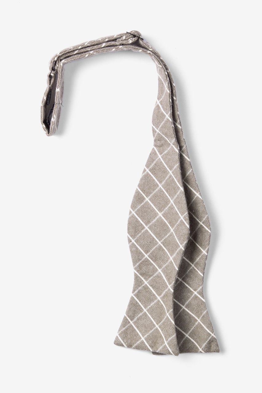 Twig Cotton Philip Check Butterfly Self Tie Bow Tie | Ties.com