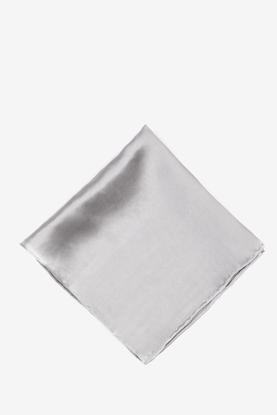 Wedding Silver Silk 16" Pocket Square | Ties.com