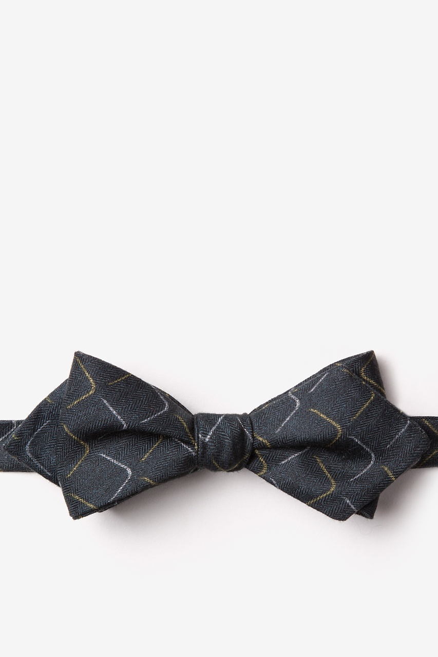 Yellow Cotton Mesa Diamond Tip Bow Tie | Ties.com