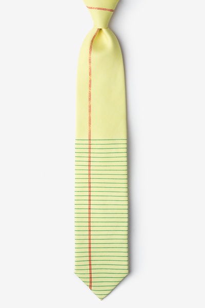 Yellow Microfiber Legal Pad Tie | Ties.com