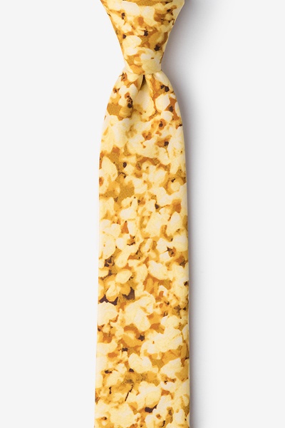 Yellow Microfiber Popcorn Skinny Tie | Ties.com