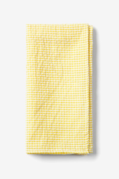 Yellow Seersucker Chamberlain Check Pocket Square | Ties.com